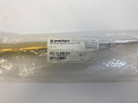 Synthes 357.372 Helical Surgical Blade Inserter