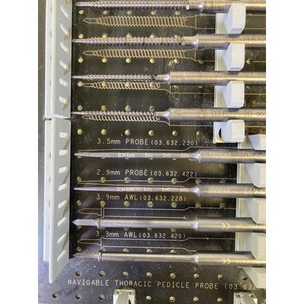 Synthes Spine Pedicle Prep Navigated Solid Instruments Set